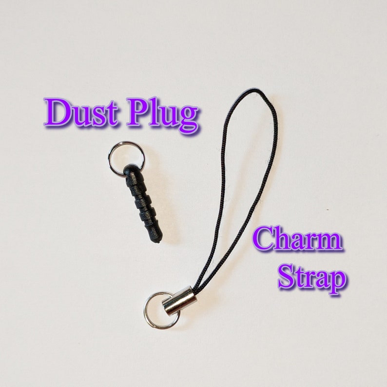 Cell Phone Charm Dust Plug Keychain 3.5mm Audio Jack or Strap | Etsy