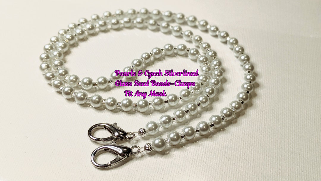 Face Mask Chain Holder Women's Face Mask Chain Pearl and - Etsy