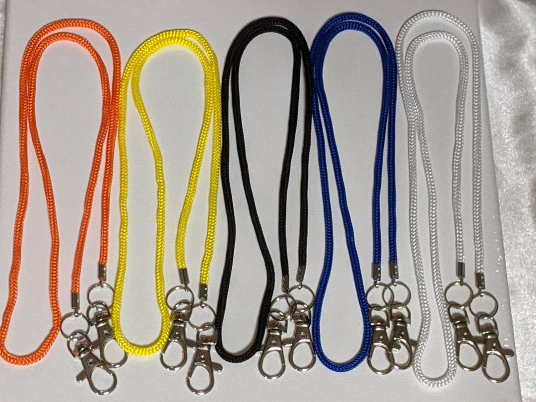 Face Mask Holder Chain Lanyard Necklace12"- 30" Cloth U PICK Black/blue ...