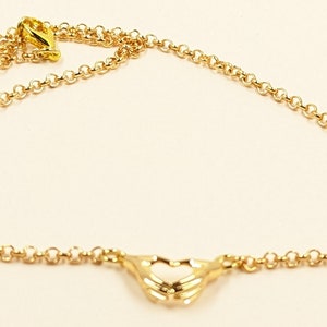 Necklace Heart Loving Hands of Hope Gold Pendant Jewelry U Pick Length ...