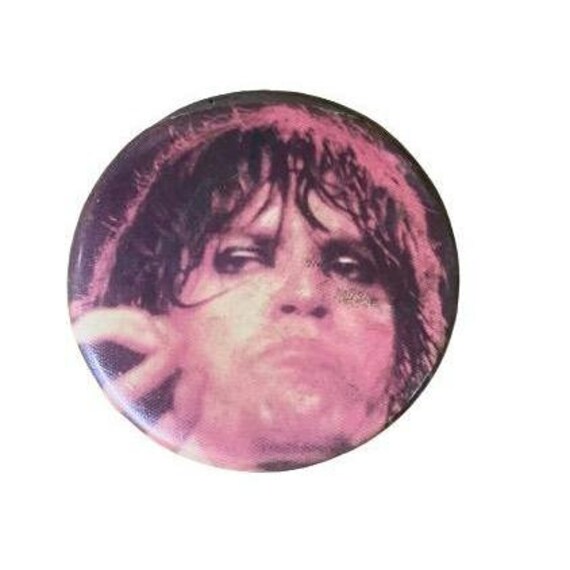 Vintage 'Unflattering picture of Mick Jagger' Pin - Gem