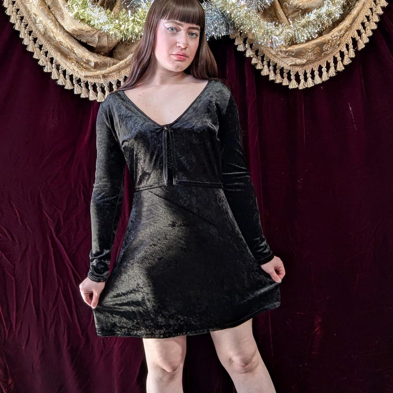 Gothic Velvet Dress - Etsy