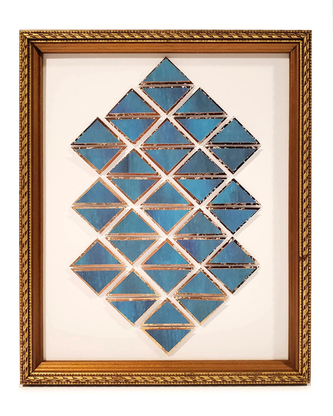 Geometric Gold and Black Paper Cut Art - Etsy