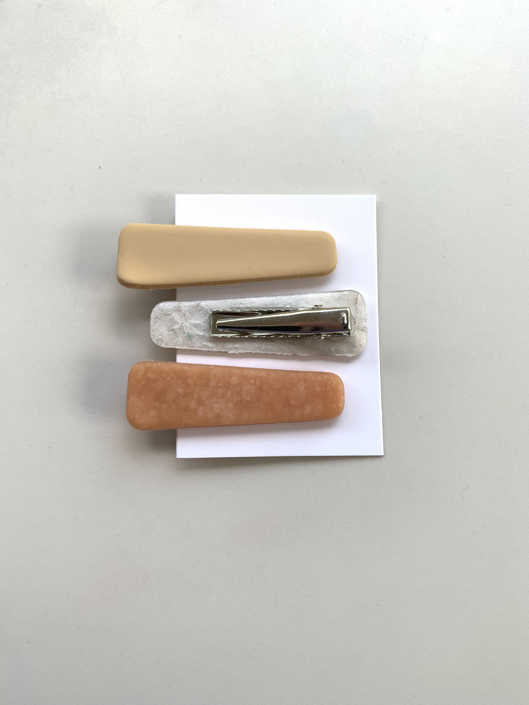 The Bar Clip Set Handmade Polymer Clay Clip | Etsy