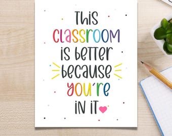 Classroom Inclusion Poster: Rainbow Lettering, Positive Affirmation ...
