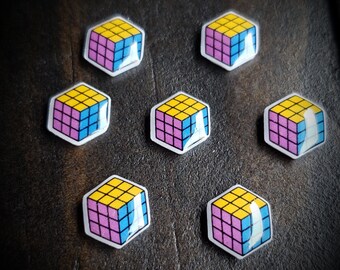 Rubik Cube Charm - Etsy