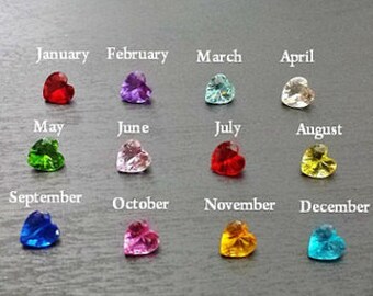 Heart Birthstone - Etsy