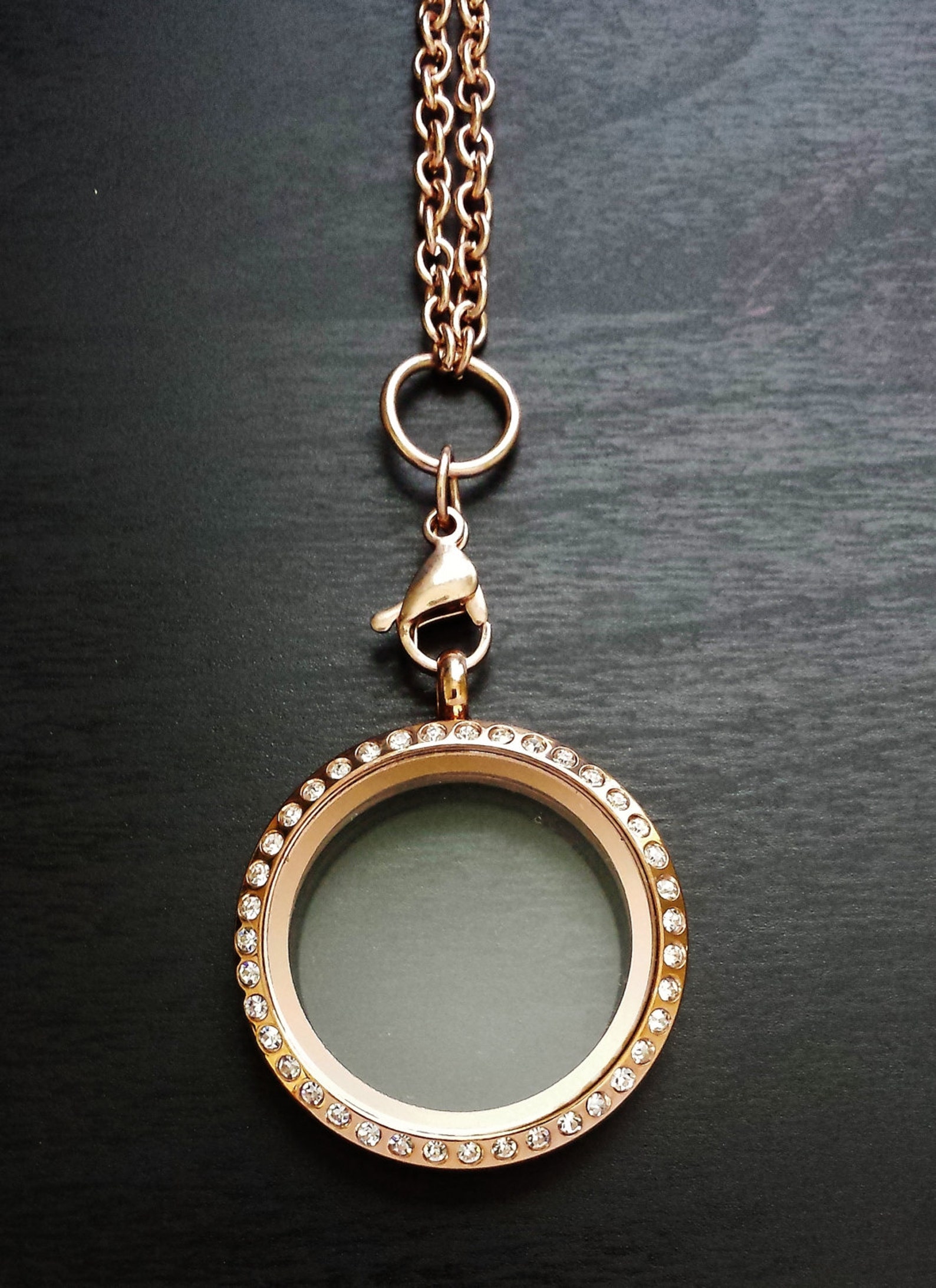 Large 30mm Rose Gold Floating Locket-stainless | Etsy