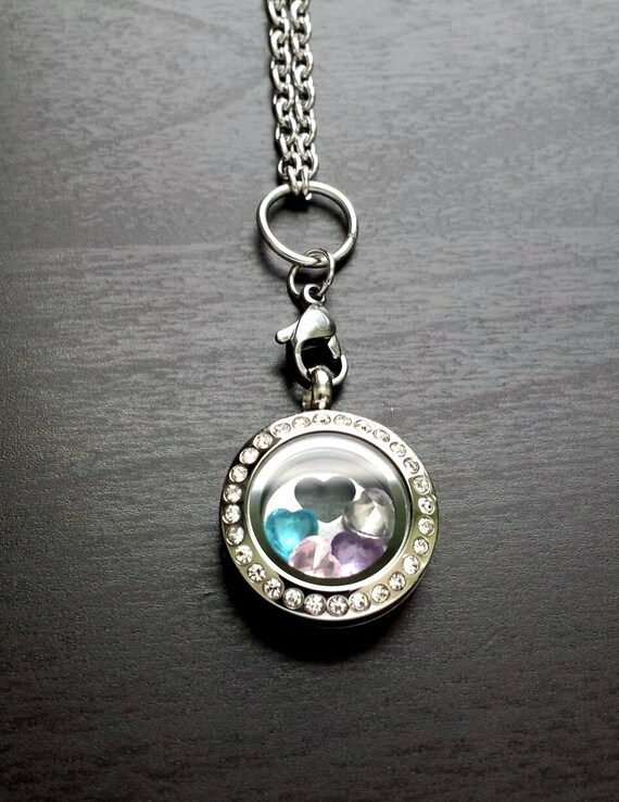 Floating Locket Necklace-includes Locket Window Plate & | Etsy