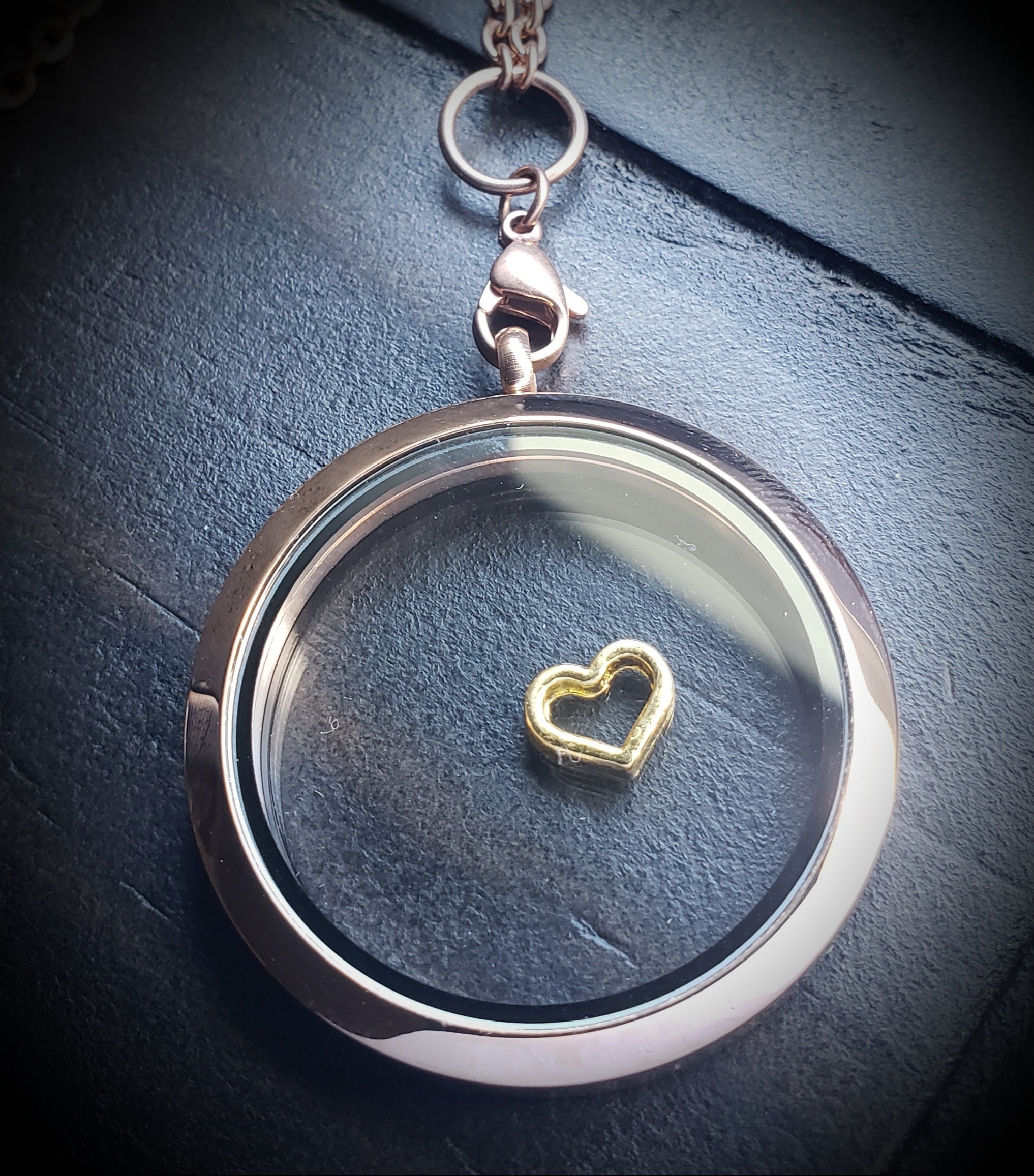 Extra Extra Large 38mm Rose Gold Floating Locket-smooth | Etsy