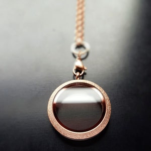 Large (30mm) Rose Gold Floating Locket With Sparkle/twist Face ...