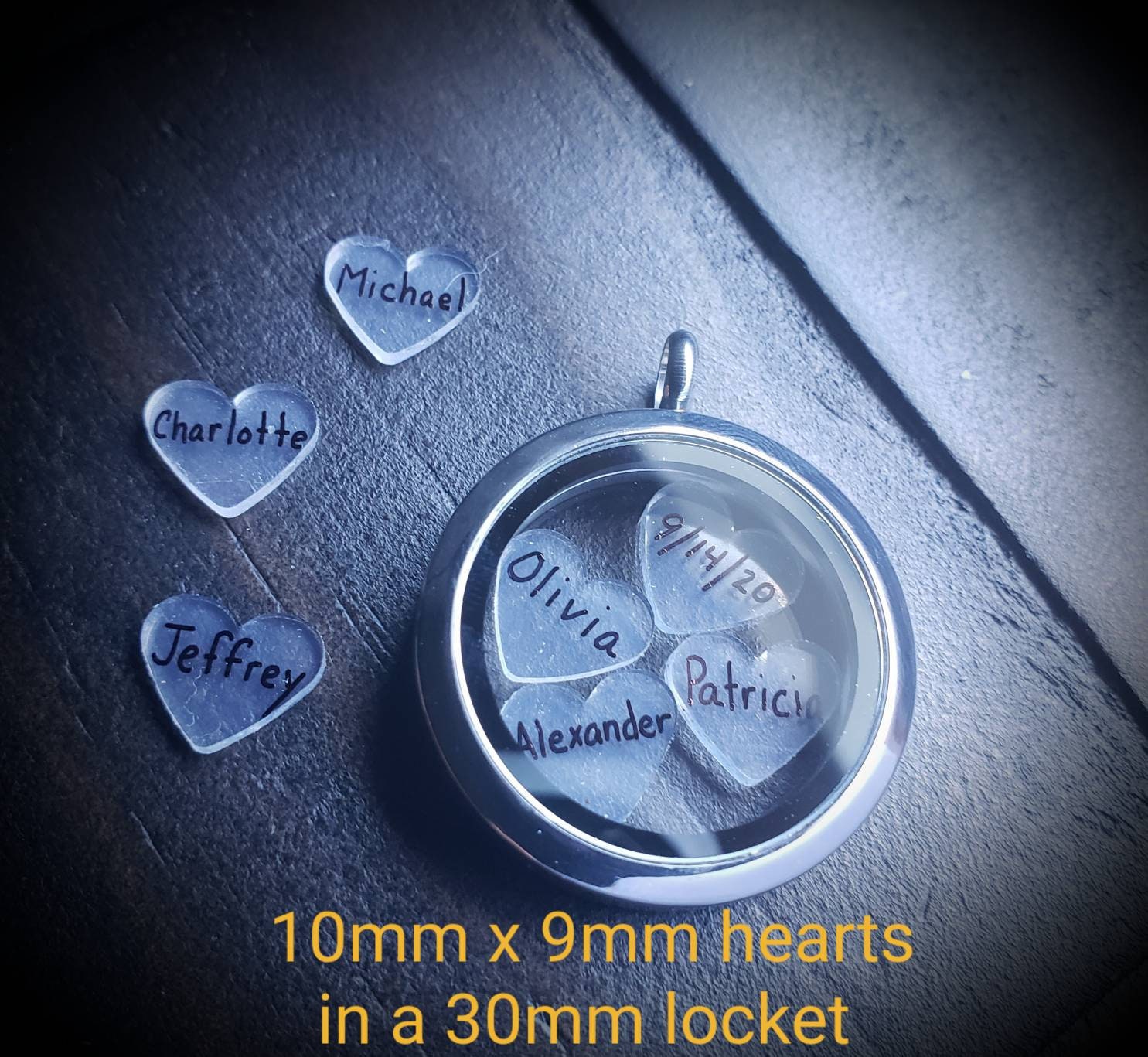 Personalized Heart Floating Charm for Floating Lockets-add - Etsy