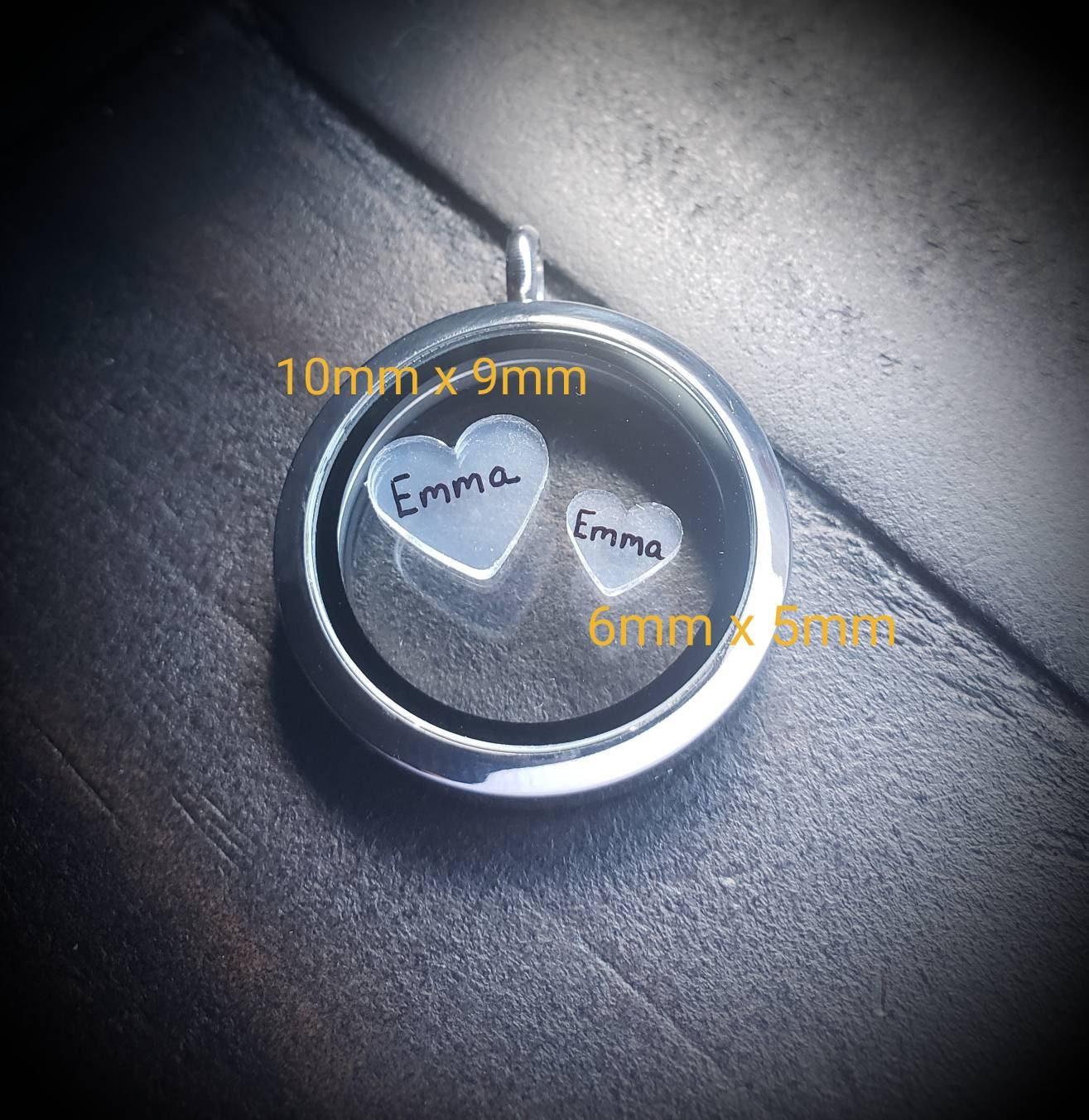 Personalized Heart Floating Charm for Floating Lockets-add - Etsy