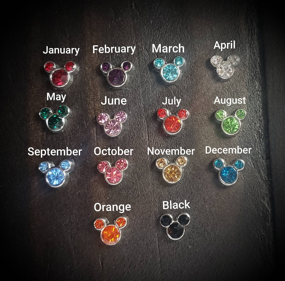 Crystal Mouse Head Birthstone Floating Charm for Floating Lockets ...