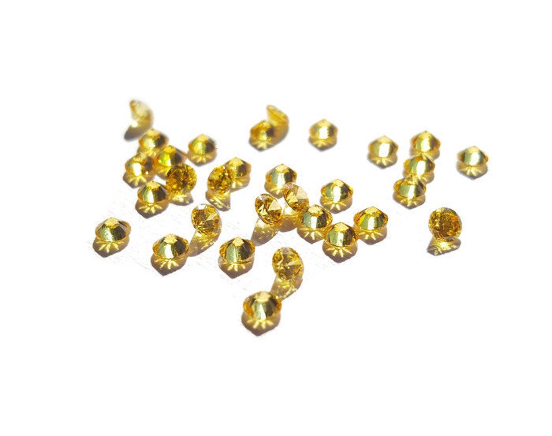 5 or 10-pack of Golden Yellow Stardust Crystals for Floating Lockets-2 ...