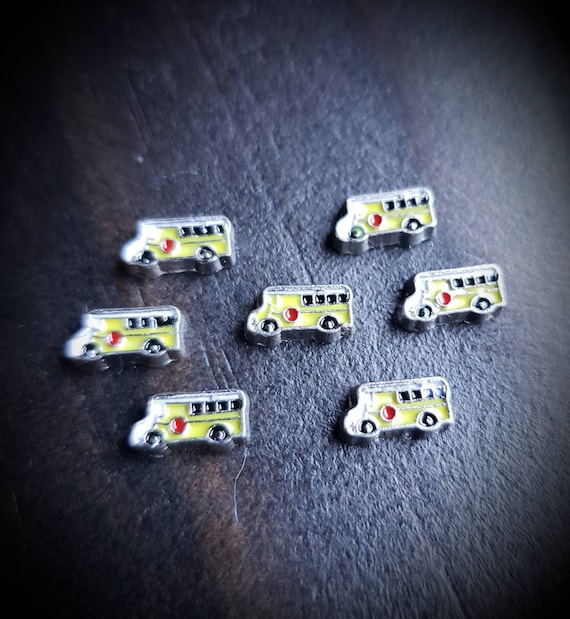 School Bus Floating Charm for Floating Lockets-teacher-bus | Etsy