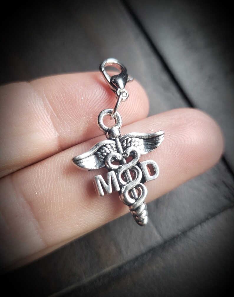 Doctor Caduceus Charm-md Charm-medical Charm-dangle Charm-hanging Charm ...