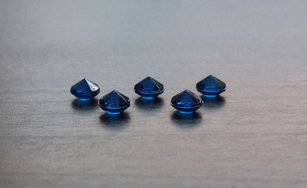 Set of 5 Navy Blue Crystal Accent Floating Charms for Floating Lockets ...