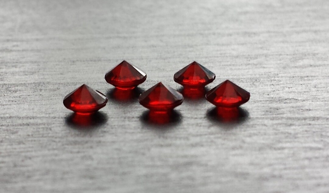 Set of 5 Crimson Red Crystal Floating Charms for Floating Lockets ...
