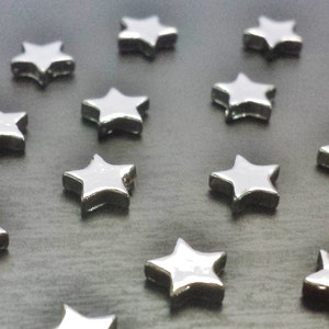 Silver Star Floating Charm for Floating Lockets-star Charm-1 Piece-7mm ...