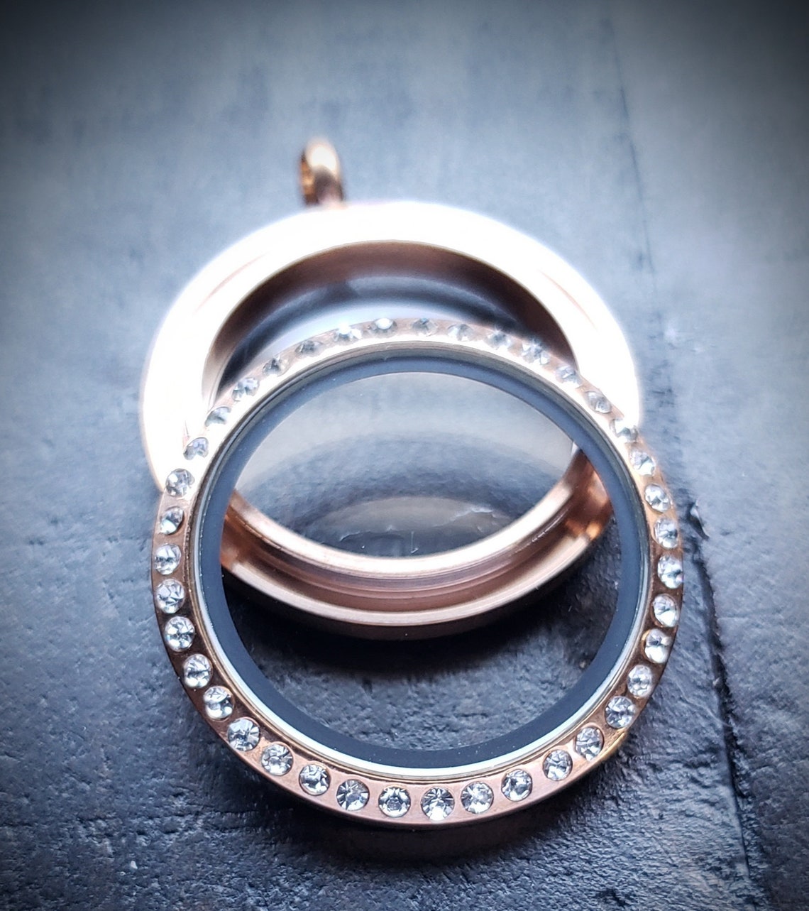 Large 30mm Rose Gold Floating Locket-stainless - Etsy