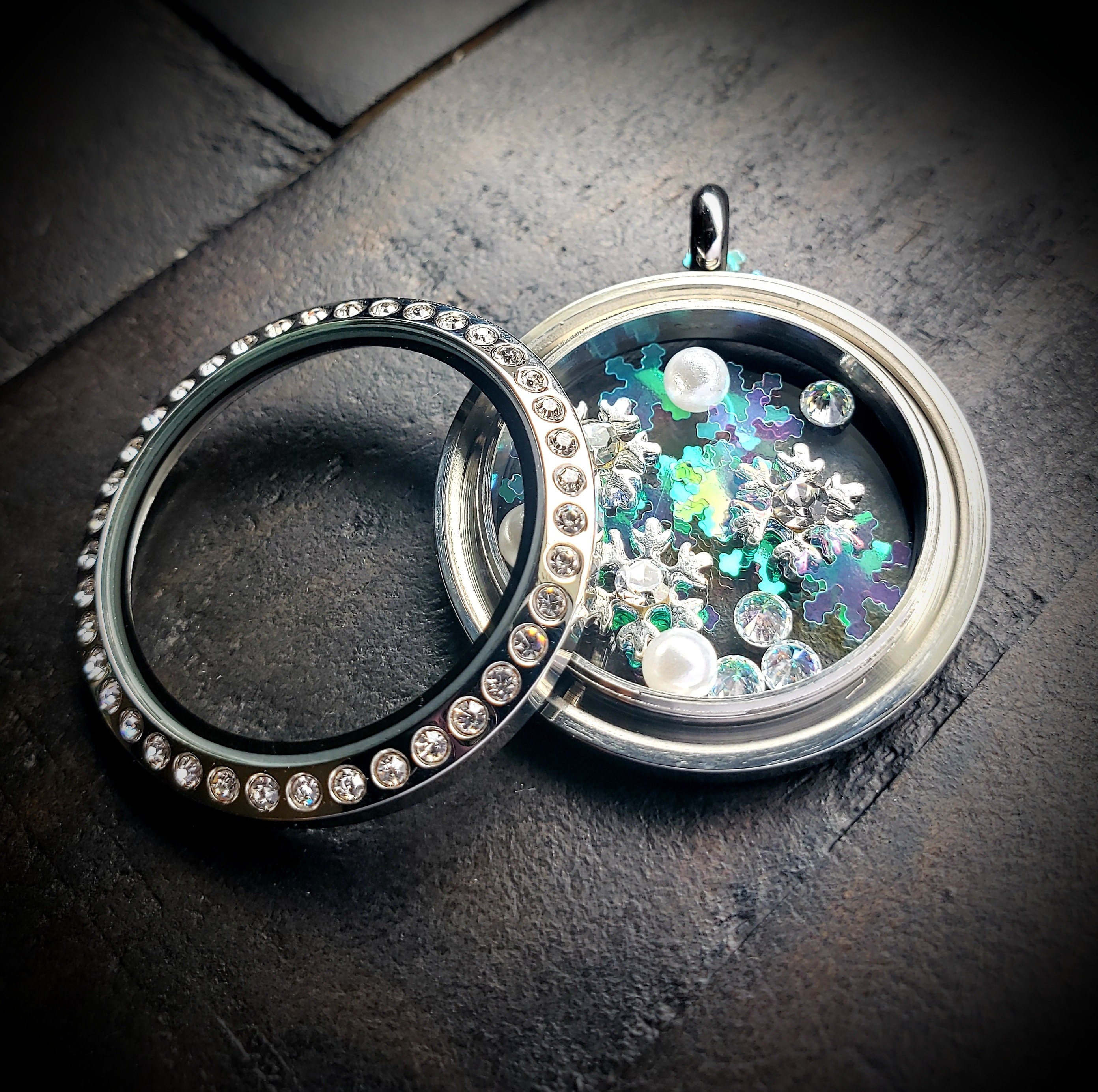 Snowflake Floating Charm Set for Floating Lockets-Fits Large | Etsy