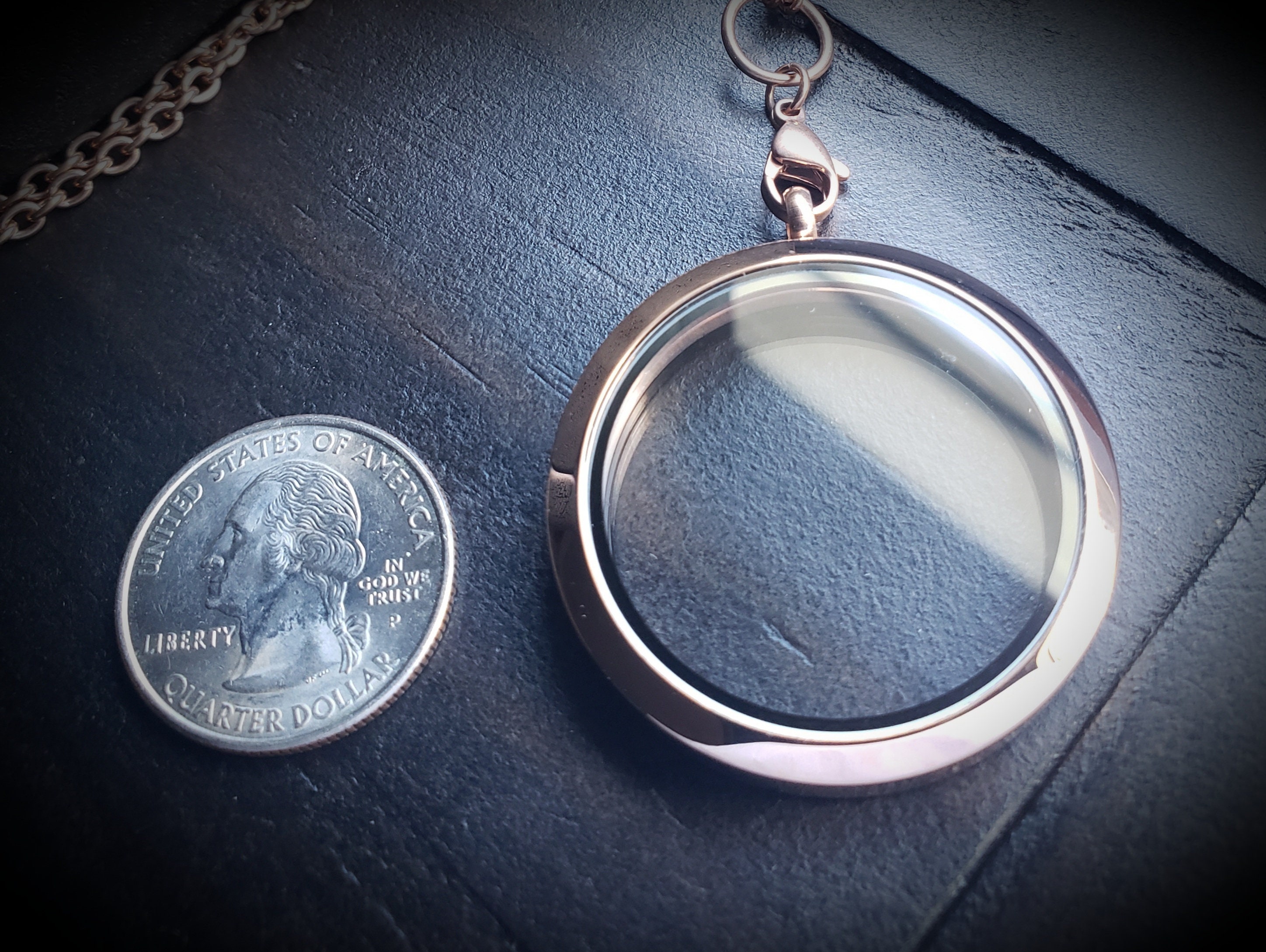 Extra Extra Large 38mm Rose Gold Floating Locket-smooth | Etsy