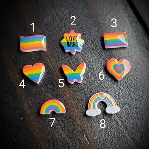 Rainbow Heart Floating Charm for Floating Lockets-1 Piece-choose From 8 ...