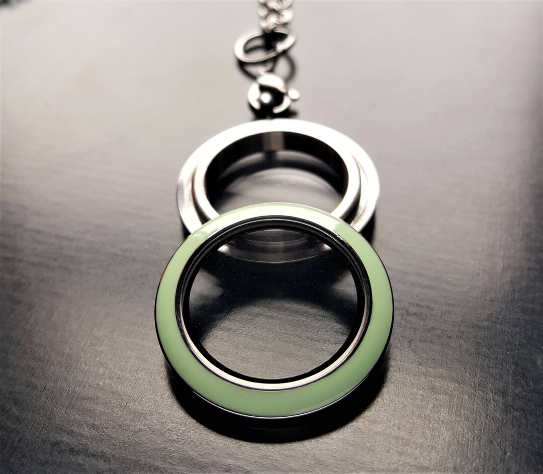 Medium (25mm) Floating Locket-stainless Steel Locket With a Green ...