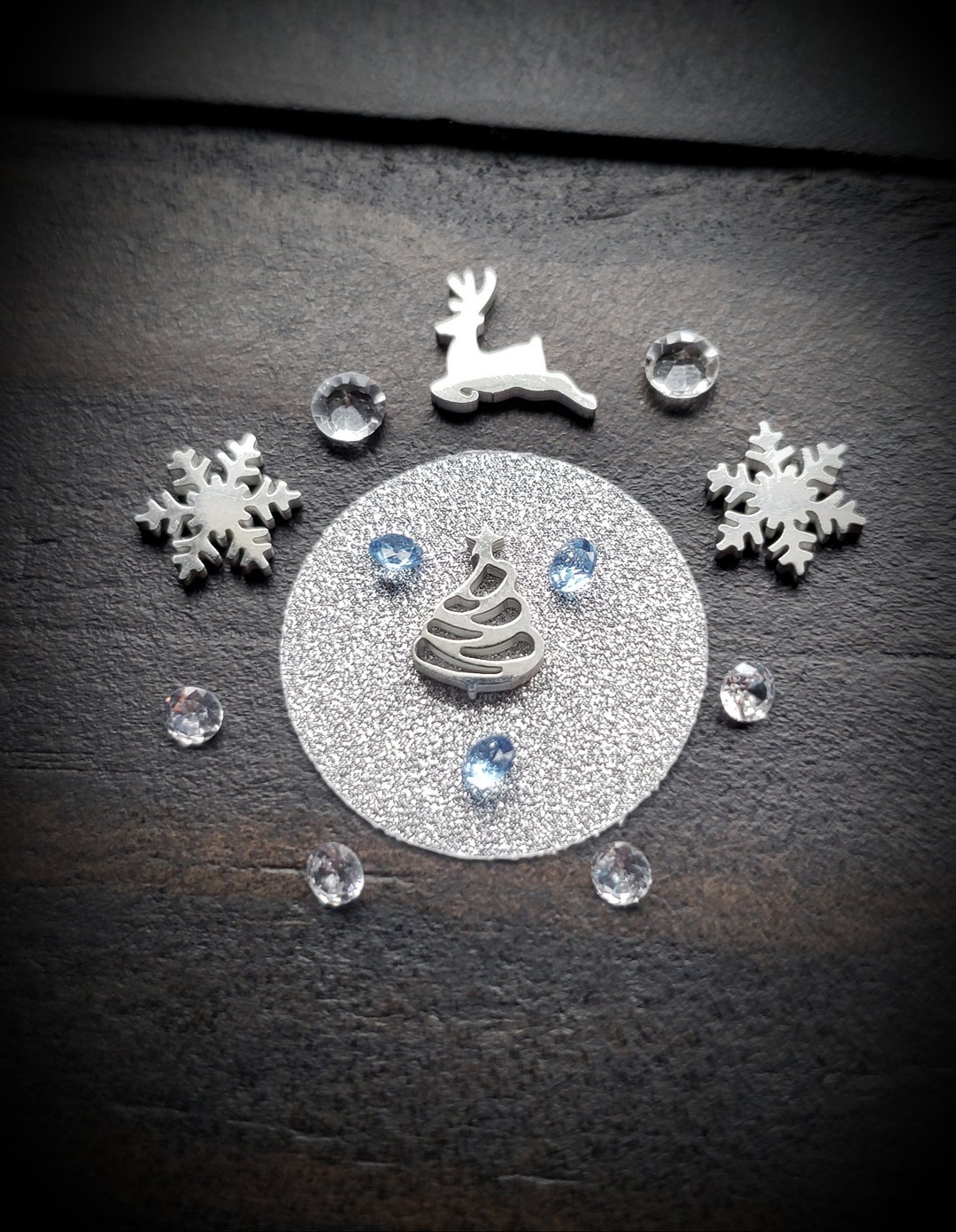 Winter Snowflake Floating Charm Set-christmas Holiday - Etsy