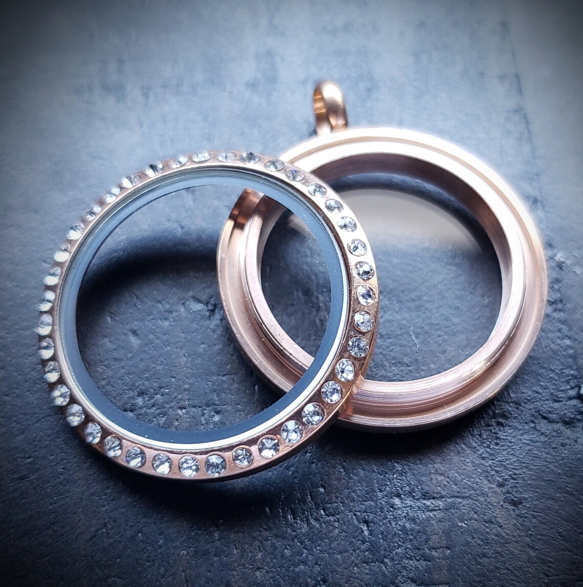 Large 30mm Rose Gold Floating Locket-stainless - Etsy