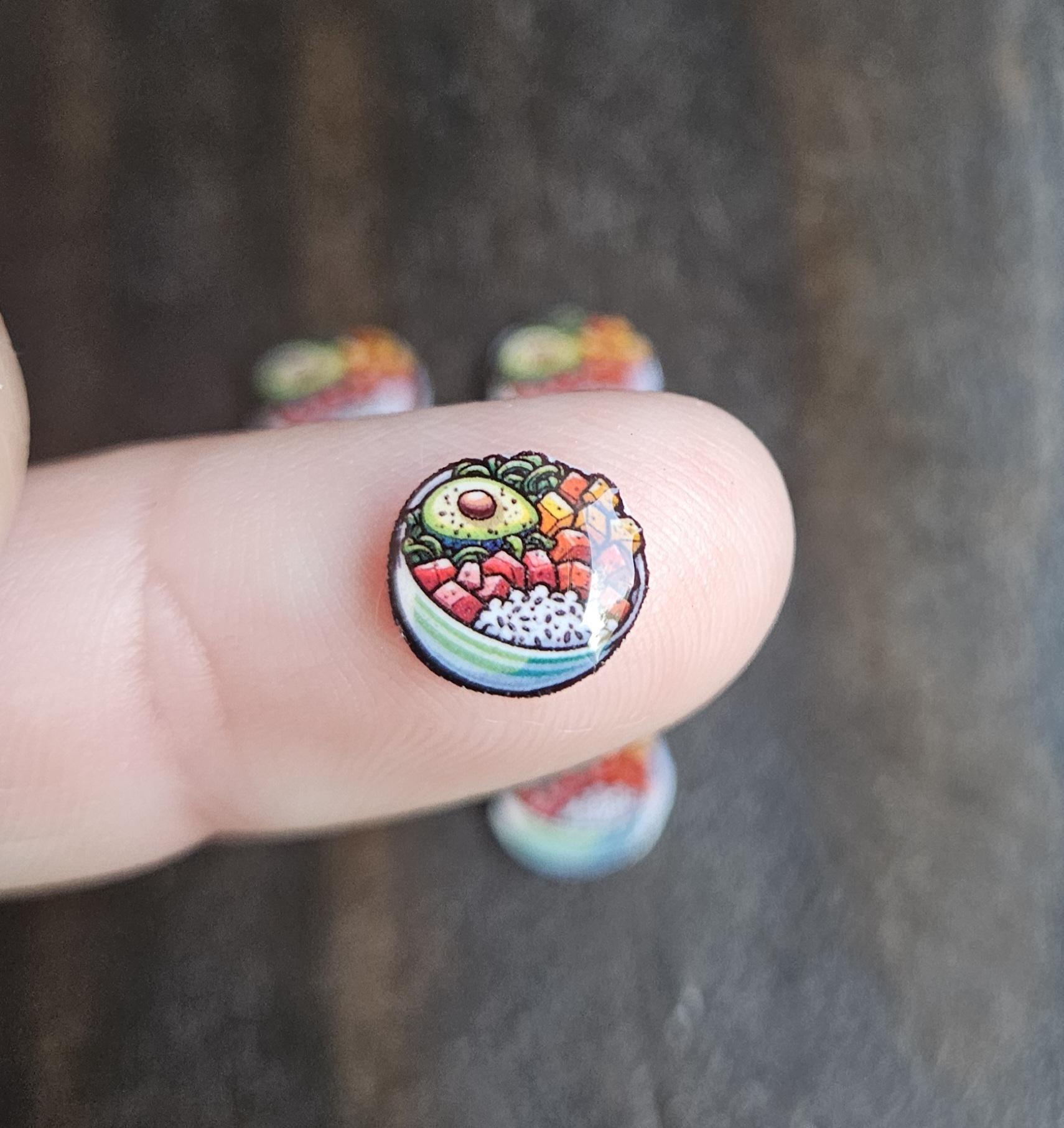 Poke Bowl Floating Charm for Floating Lockets-1 Piece-9mm-tiny Sushi ...