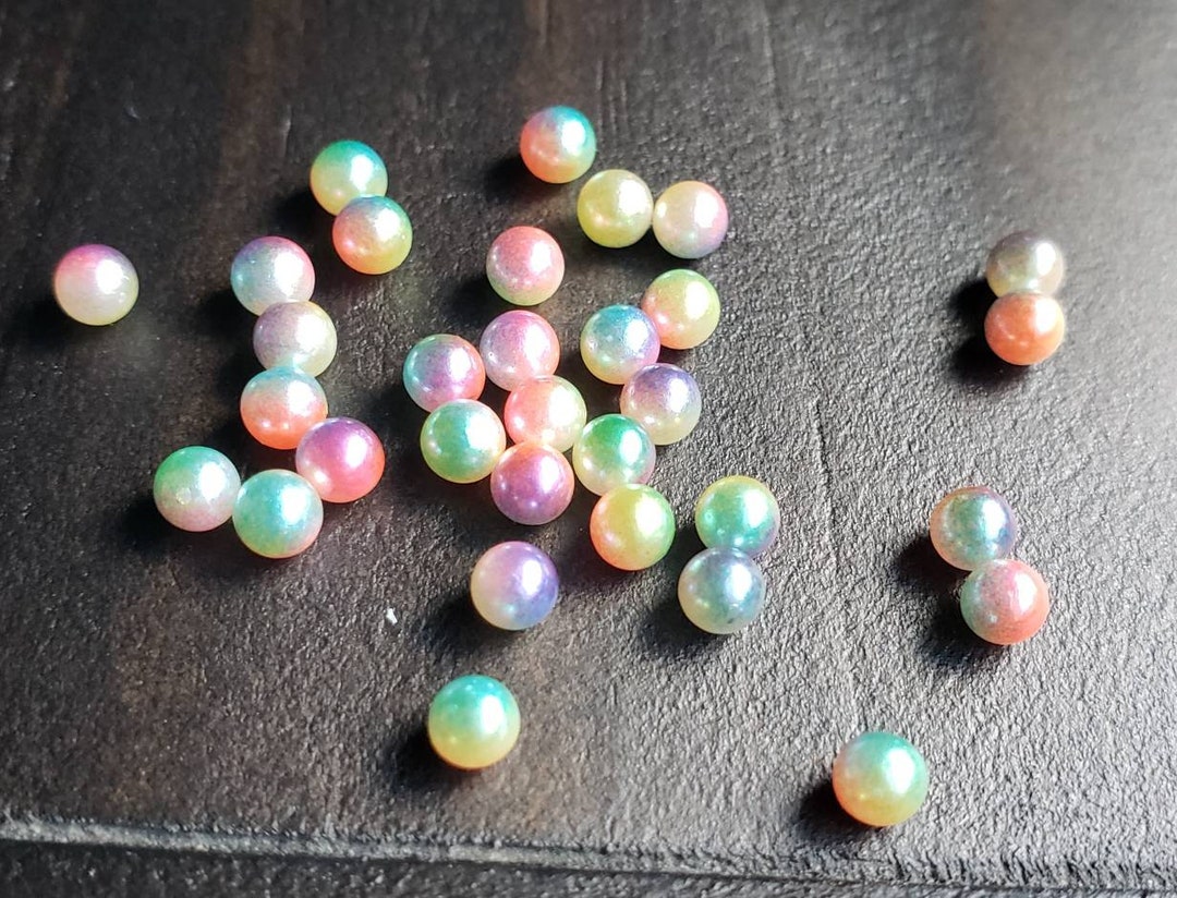 Rainbow Irridescent Mini Pearl for Floating Lockets-1 Piece-4mm-gift ...