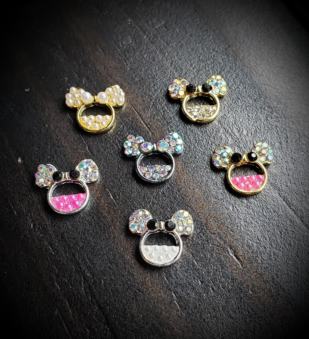 Mouse Ear Floating Charm: 12mm Flatback Locket Charm (1 Piece) - Etsy
