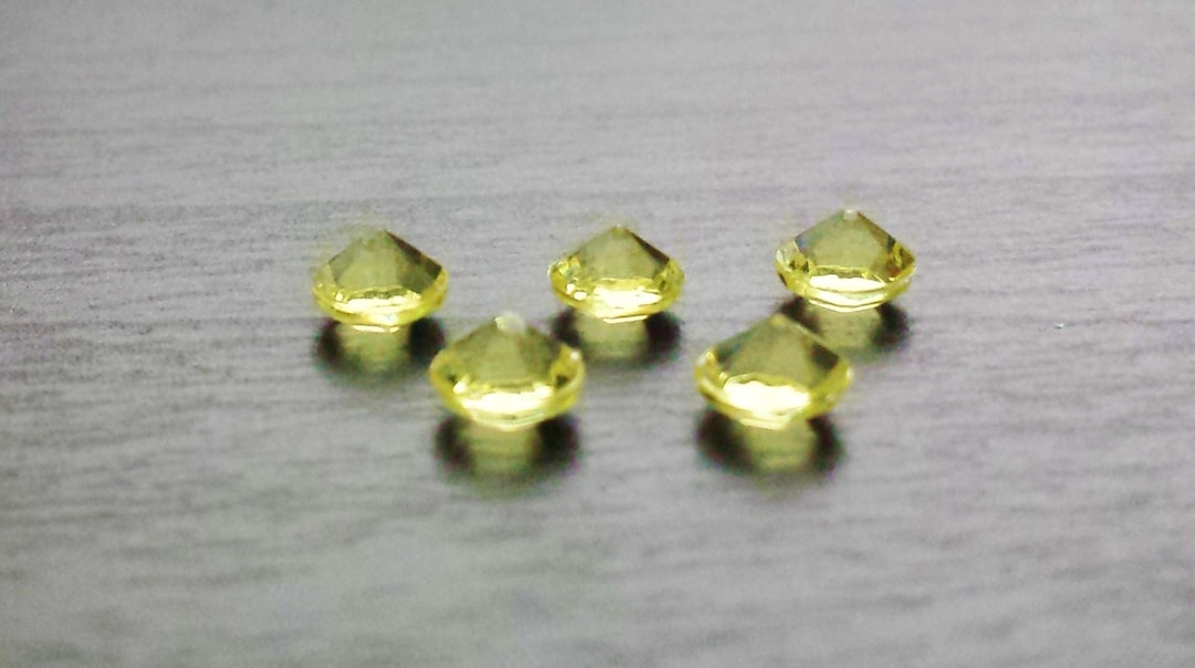 Set of 5 Yellow Crystal Floating Charms for Floating Lockets-pastel ...