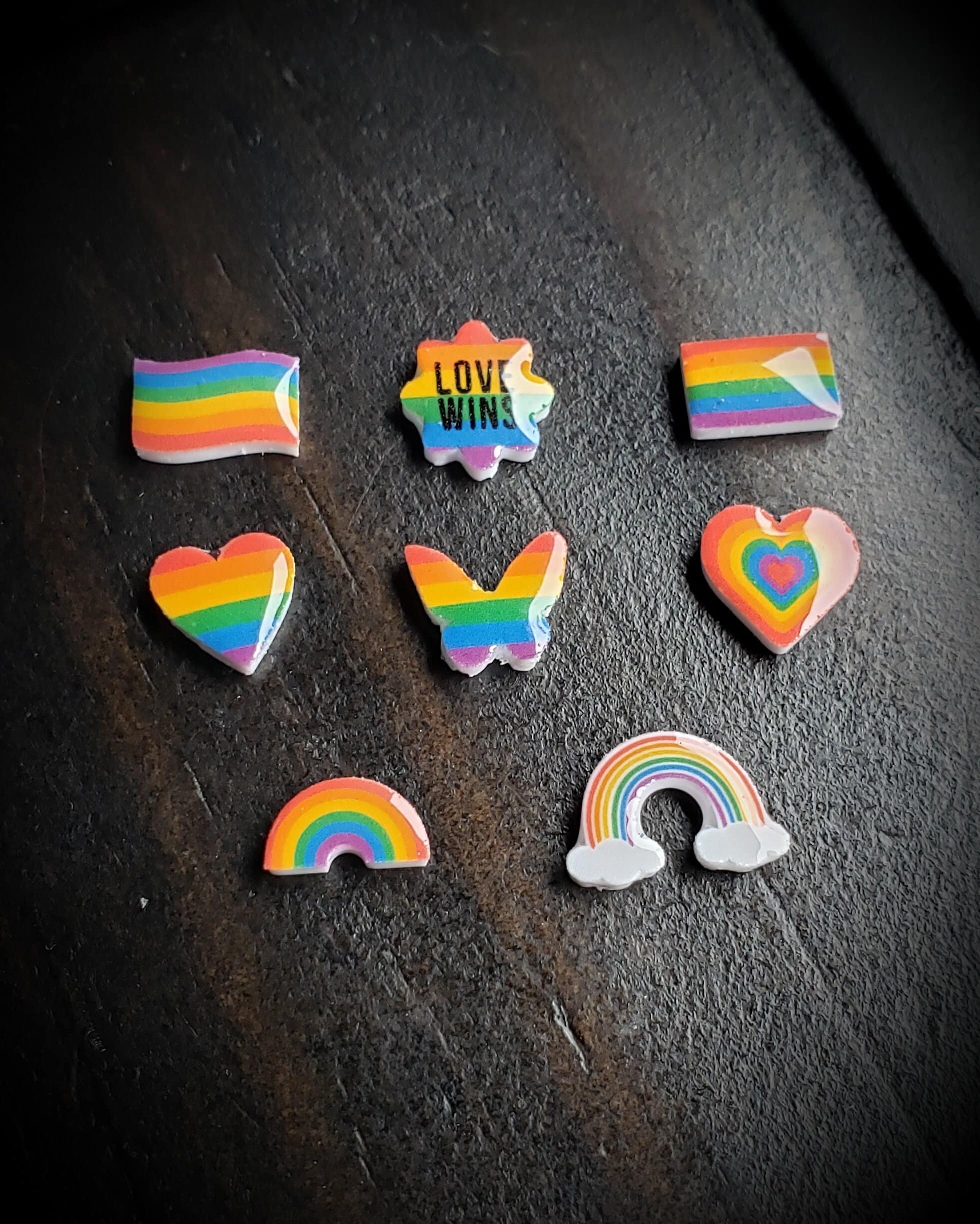 Rainbow Heart Floating Charm for Floating Lockets-1 - Etsy