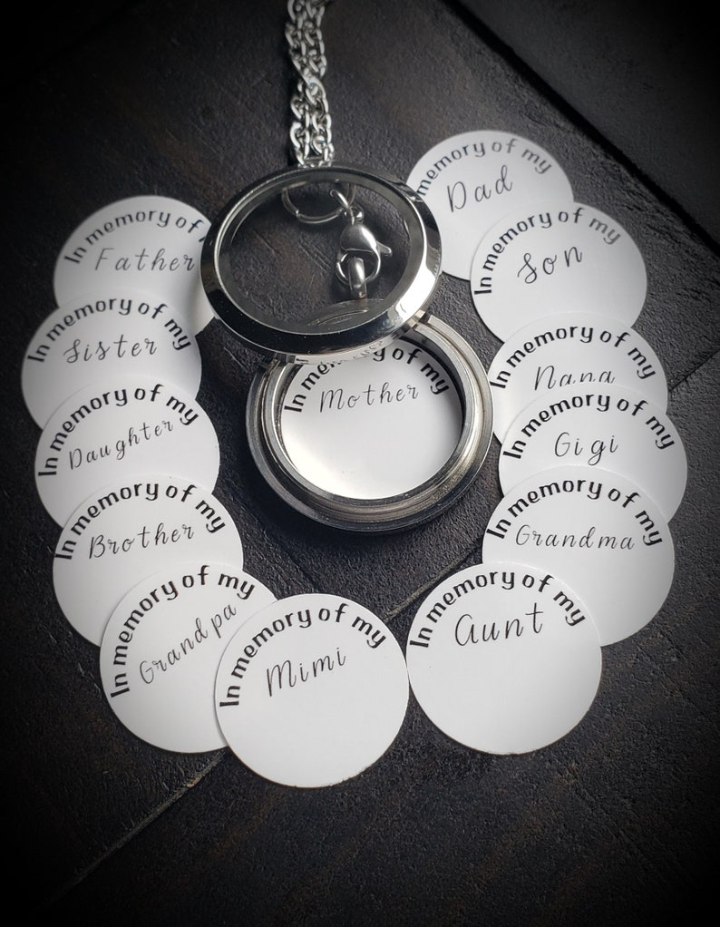 In Memory of Window Insert for Floating Lockets-memory Loss of - Etsy