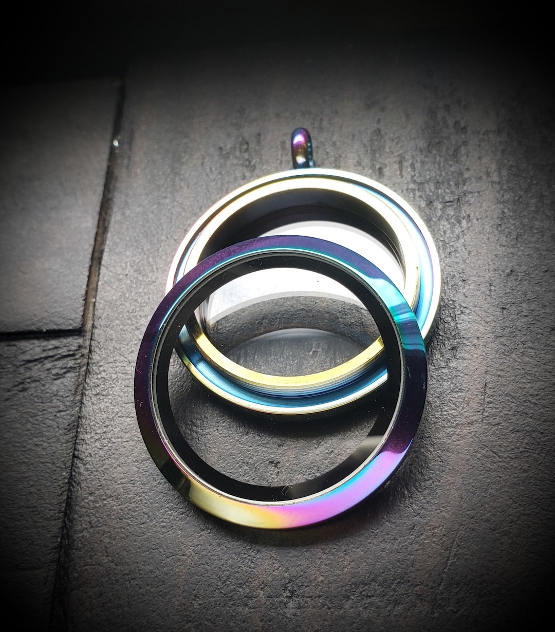 Large (30mm) Rainbow Floating Locket-twist Face-stainless Steel-option ...
