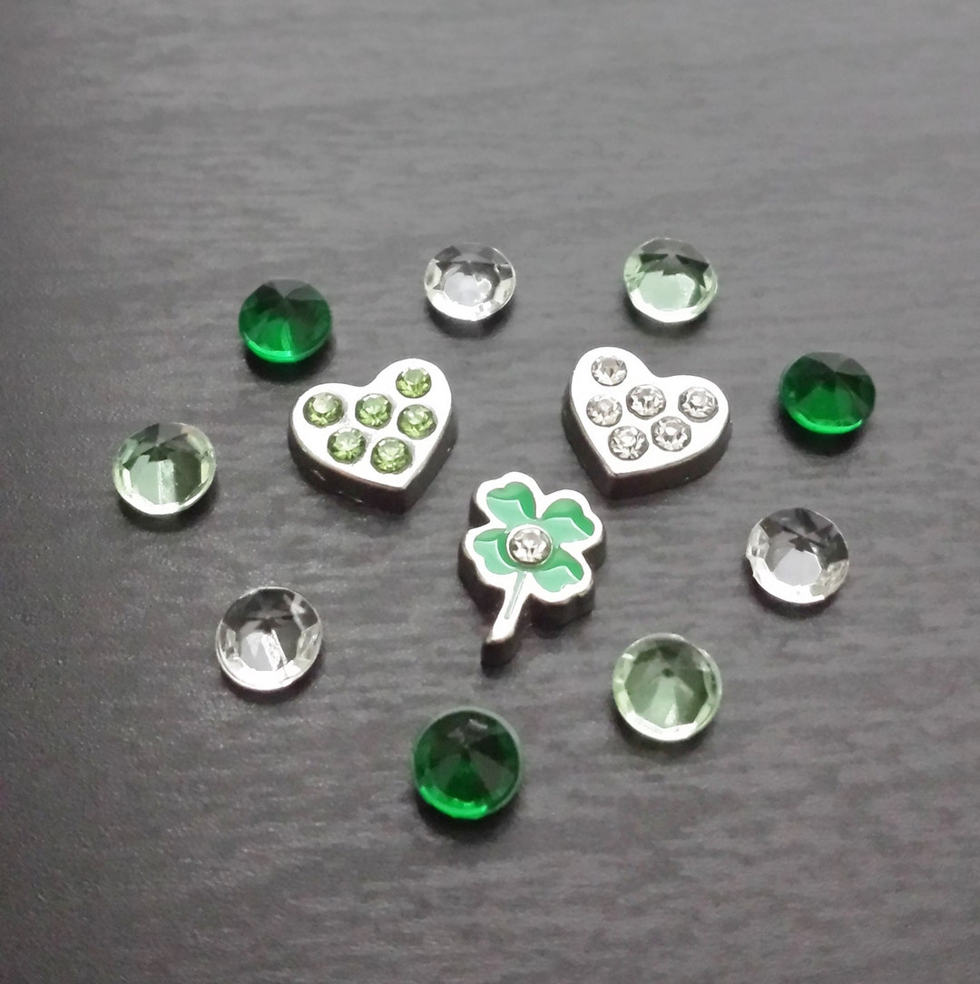 St. Patrick's Day Floating Charm Set for Floating Lockets-12 Piece Set ...