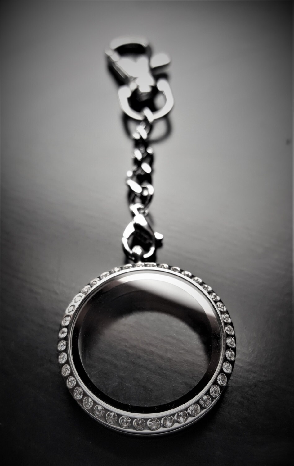 Large 30mm Silver Floating Locket Keychain-stainless | Etsy