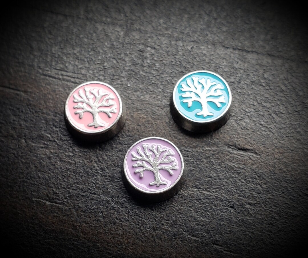 Tree of Life Floating Charm for Floating Lockets-purple, Blue or Pink-1 ...