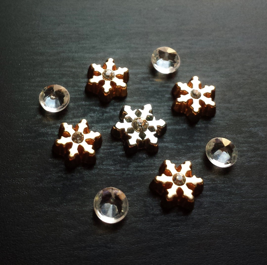 Snowflake Floating Charm Set for Floating Lockets-9 Piece Set-gift ...