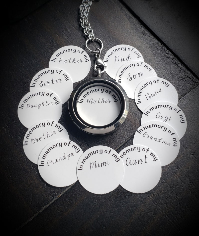 In Memory of Window Insert for Floating Lockets-memory Loss of - Etsy