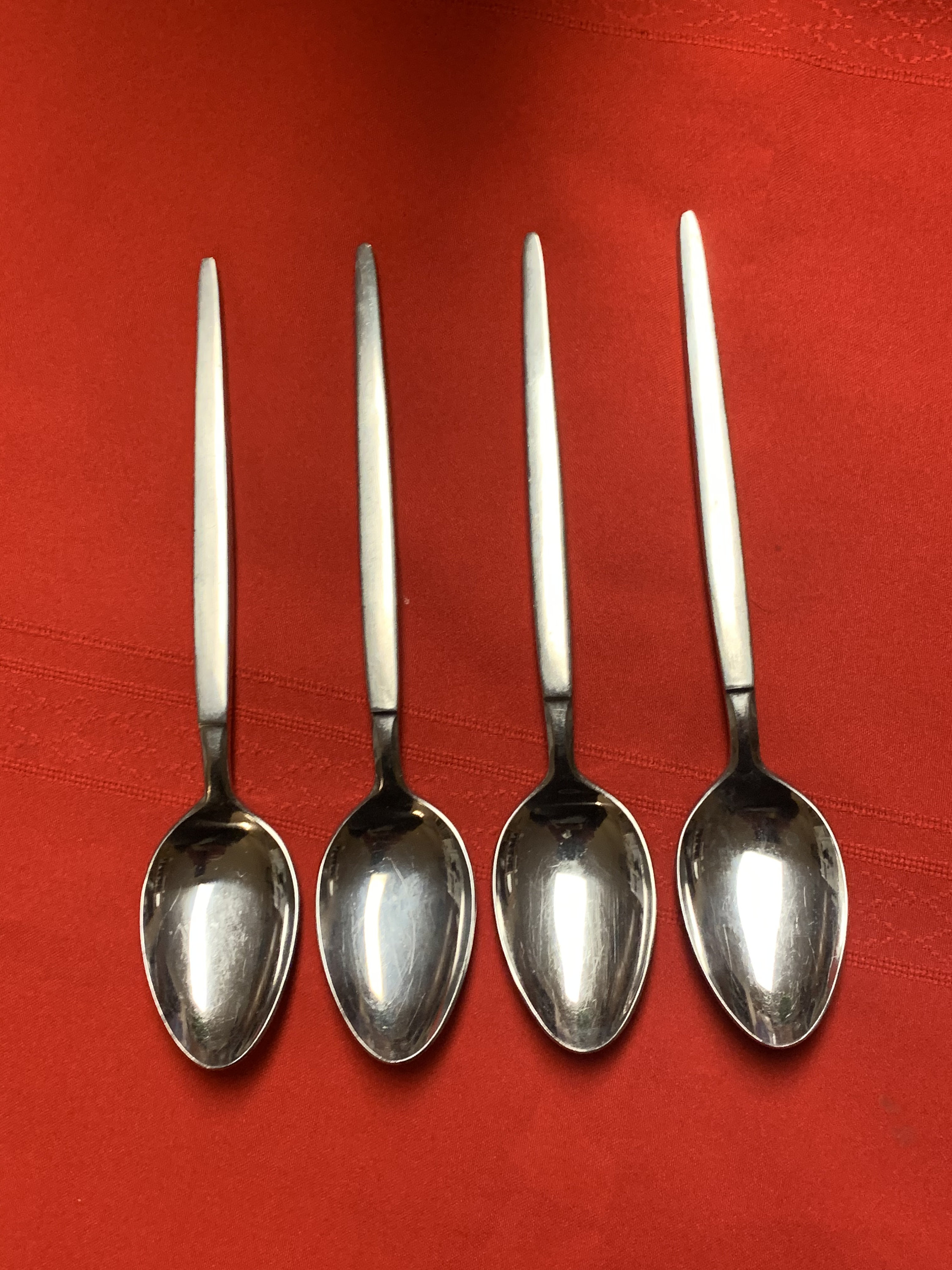 Set of 4 Vintage Mid Century Stanley Roberts Japan Astro Stainless ...