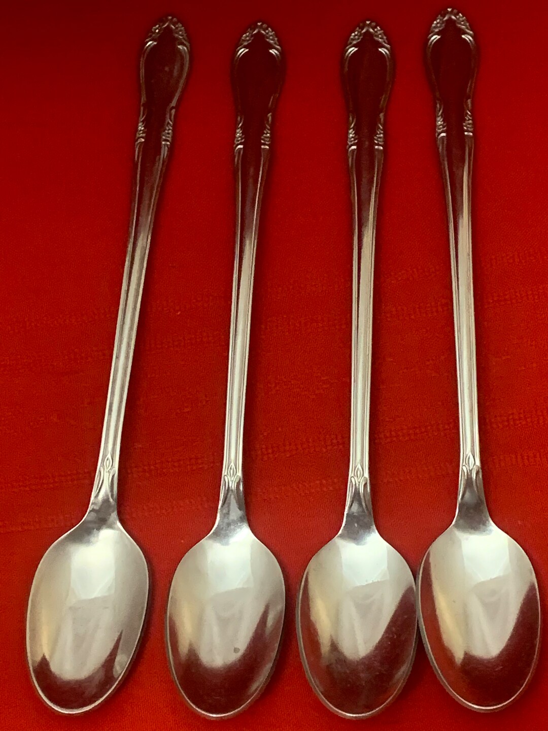 Set of 4 Oneida Custom Plantation Stainless Steel Iced Tea Spoons - Etsy