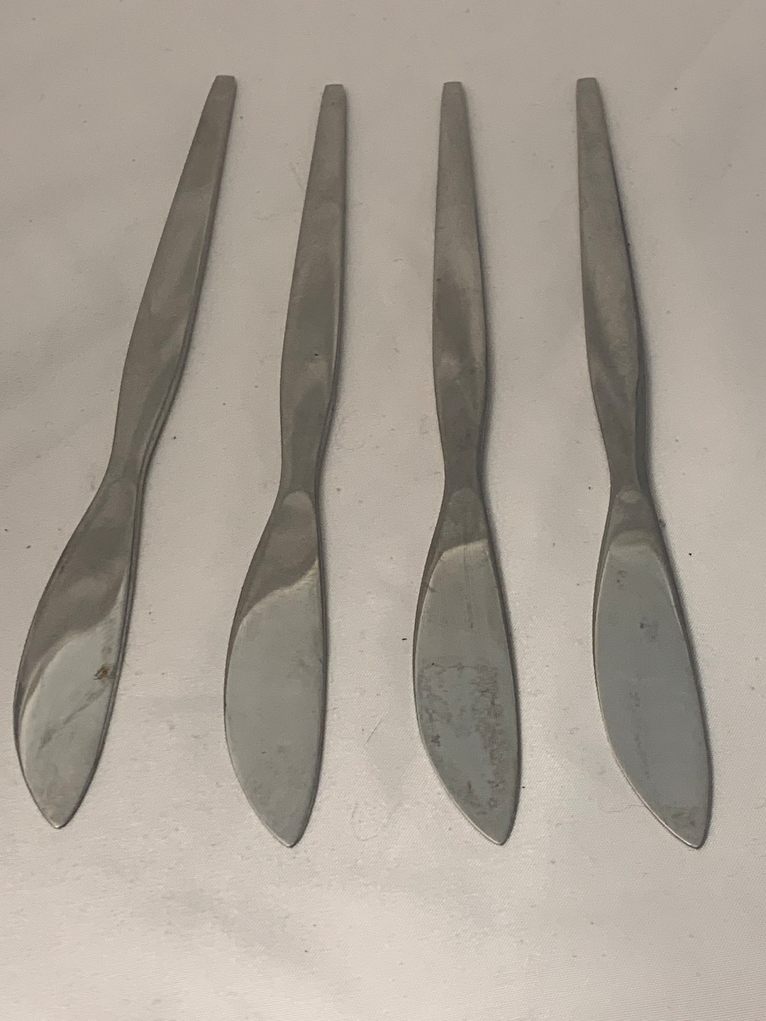 Set of 4 Vintage Mid Century Oneida Satinique Stainless Steel Butter ...