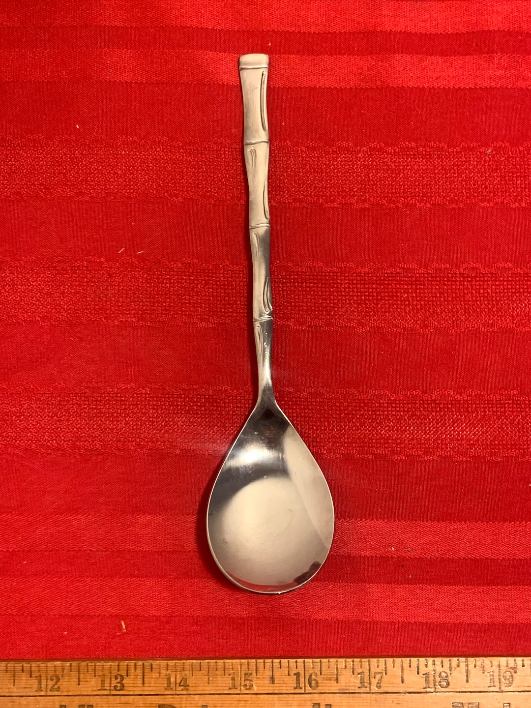 1 Exotic Bamboo Korea Stainless Steel Serving Spoon - Etsy