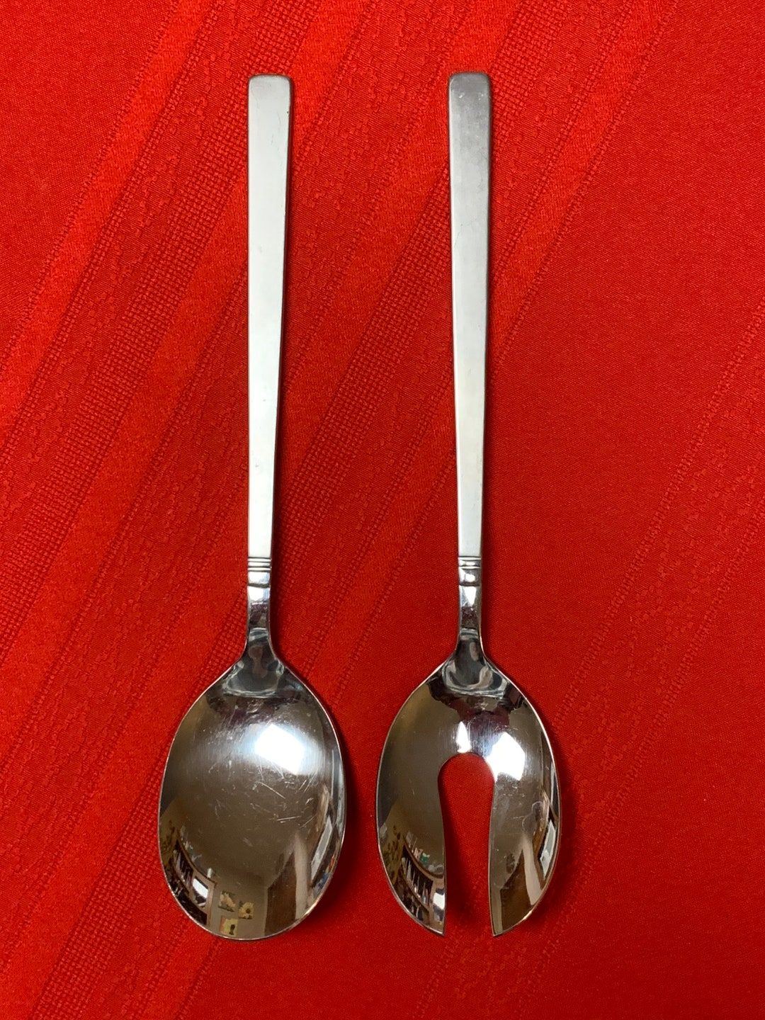 Oneida Fajita Salad Pasta Fork Spoon Set Stainless Steel - Etsy