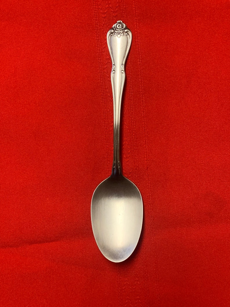 1 Oneida Rogers Arbor Rose Last Rose Stainless Steel Serving Spoon - Etsy