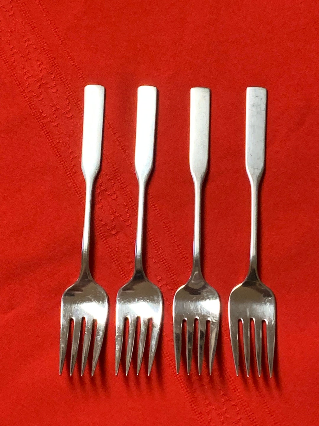 Set of 4 Oneida Modern Antique Deluxe Stainless Steel Salad Forks - Etsy
